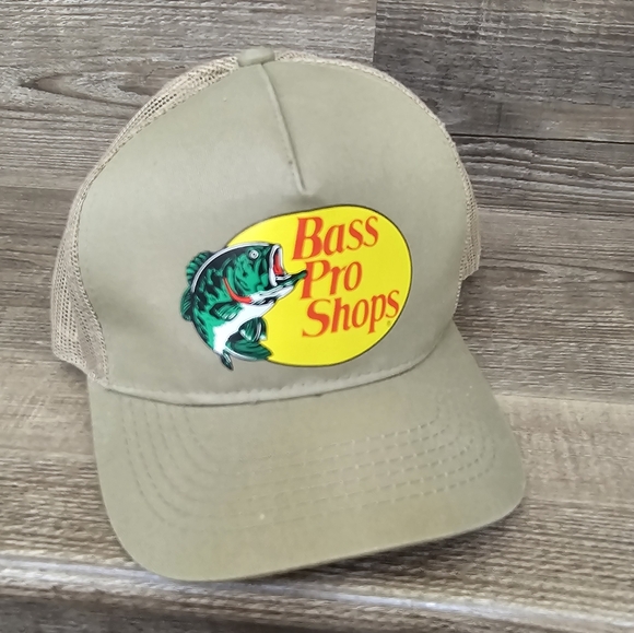 Bass Pro Shops | Accessories | Bass Proshop Tan Trucker Hat With Logo ...